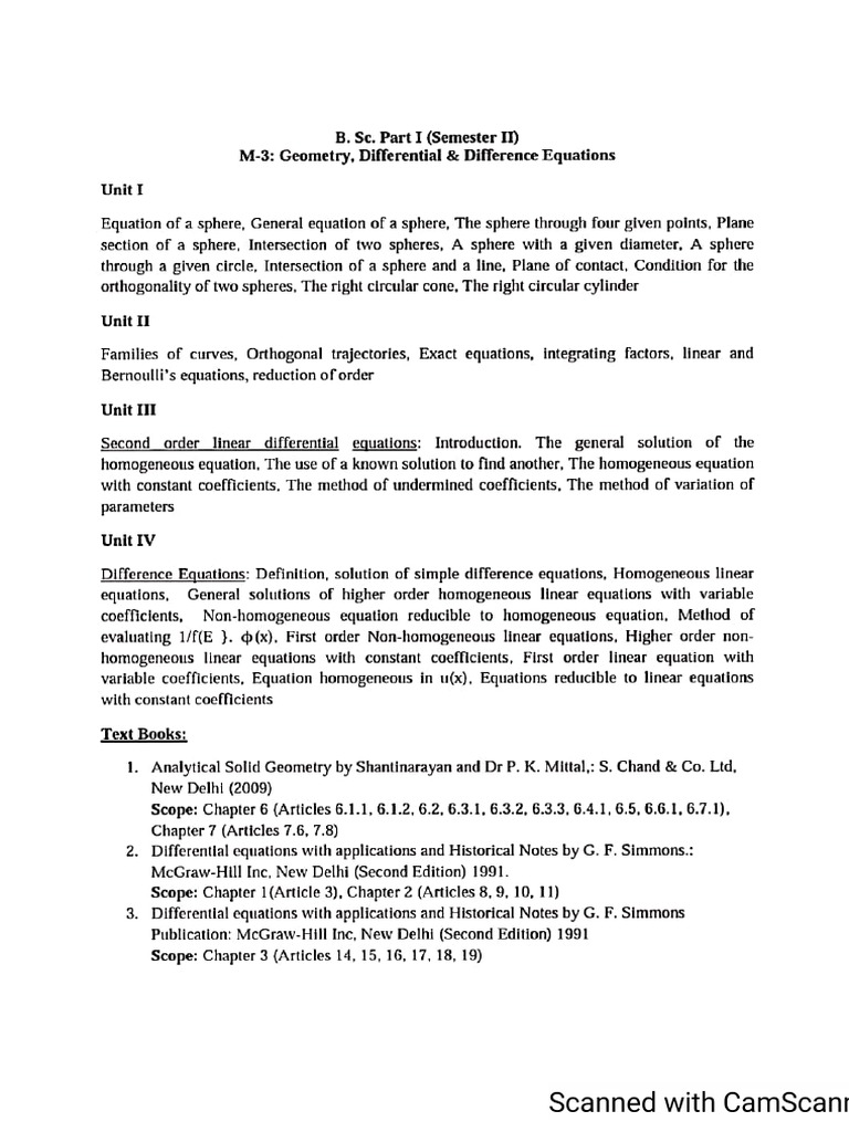 Syllabus - B.SC SEM II | PDF Syllabus - B.SC SEM II | PDF