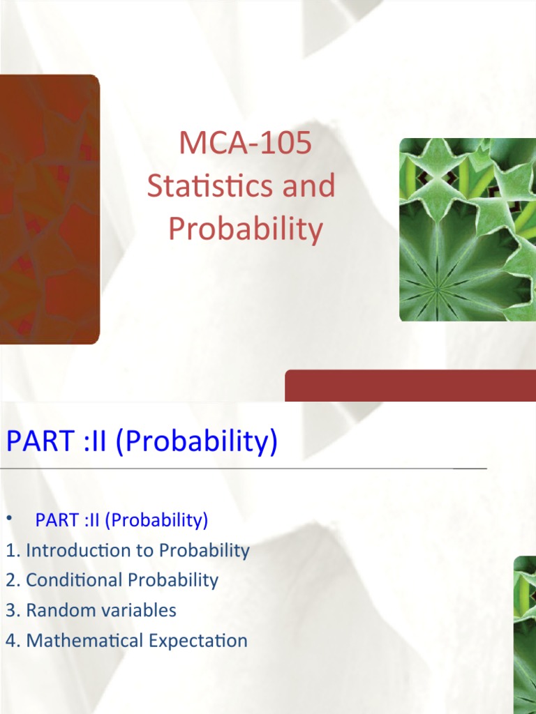1 - Probabilty Introduction | PDF | Probability Theory | Probability