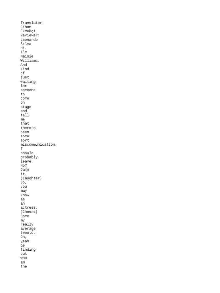 (English) Don't Strive To Be Famous, Strive To Be Talented - Maisie Williams - TEDxManchester ...