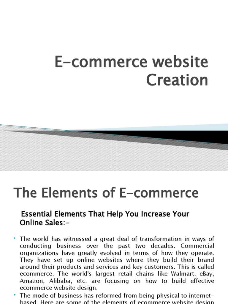 Essential Elements for E-commerce Success | PDF | Online Shopping | E ...