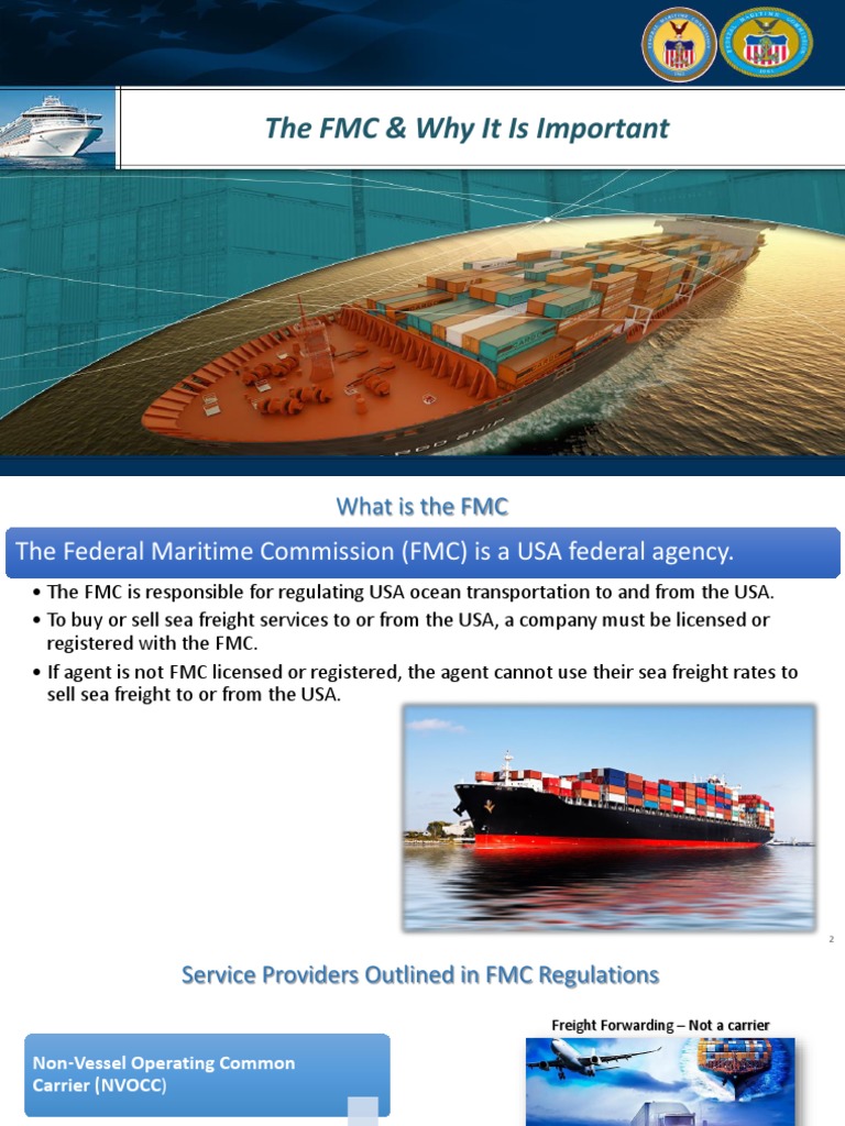 The FMC & Why It Is Important | PDF | Trade | Transport