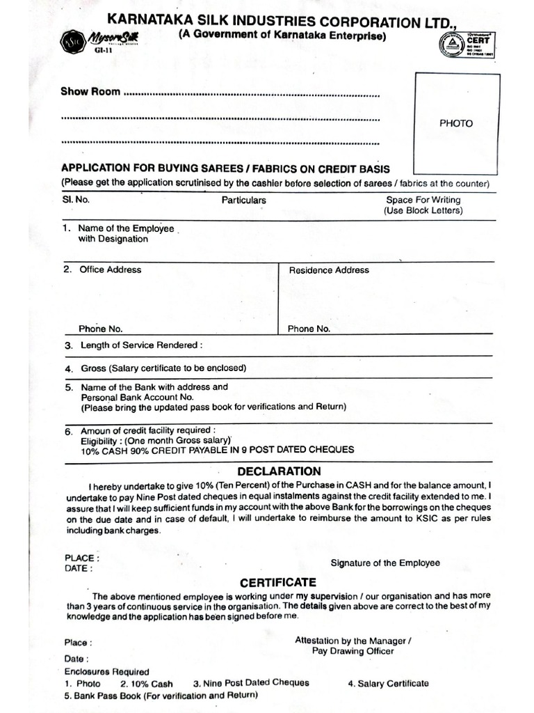 Govt Employees Installment Form | PDF