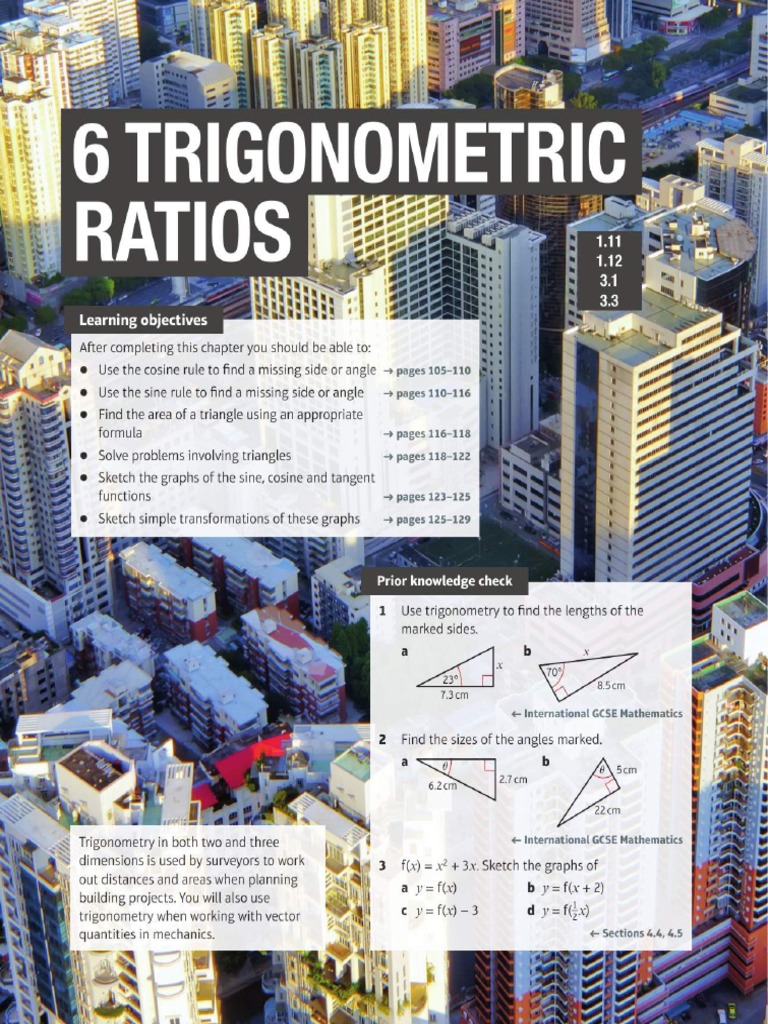 P1 Chapter 6 Trigonometric Ratios | PDF