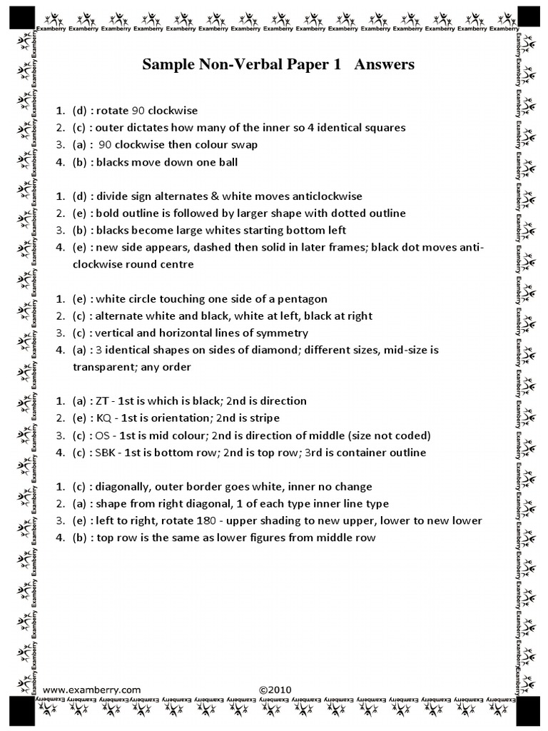 NVR Paper 1 Answers - Examberry | PDF | Teaching Methods & Materials