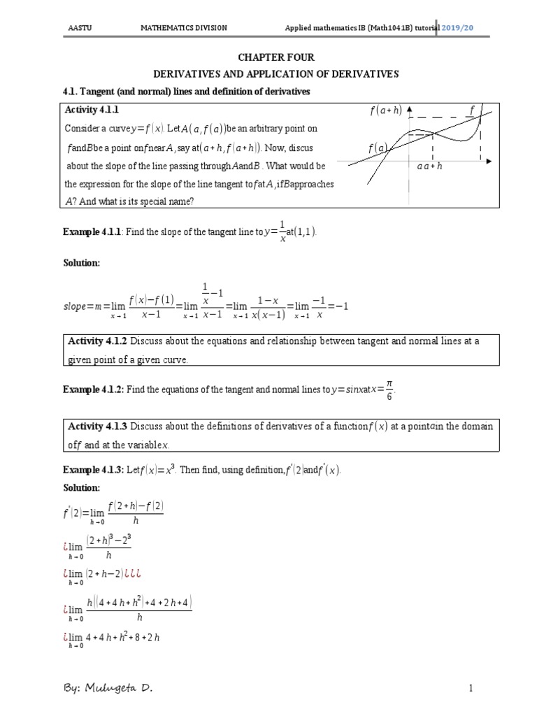 Chapter 4 | PDF | Derivative | Maxima And Minima