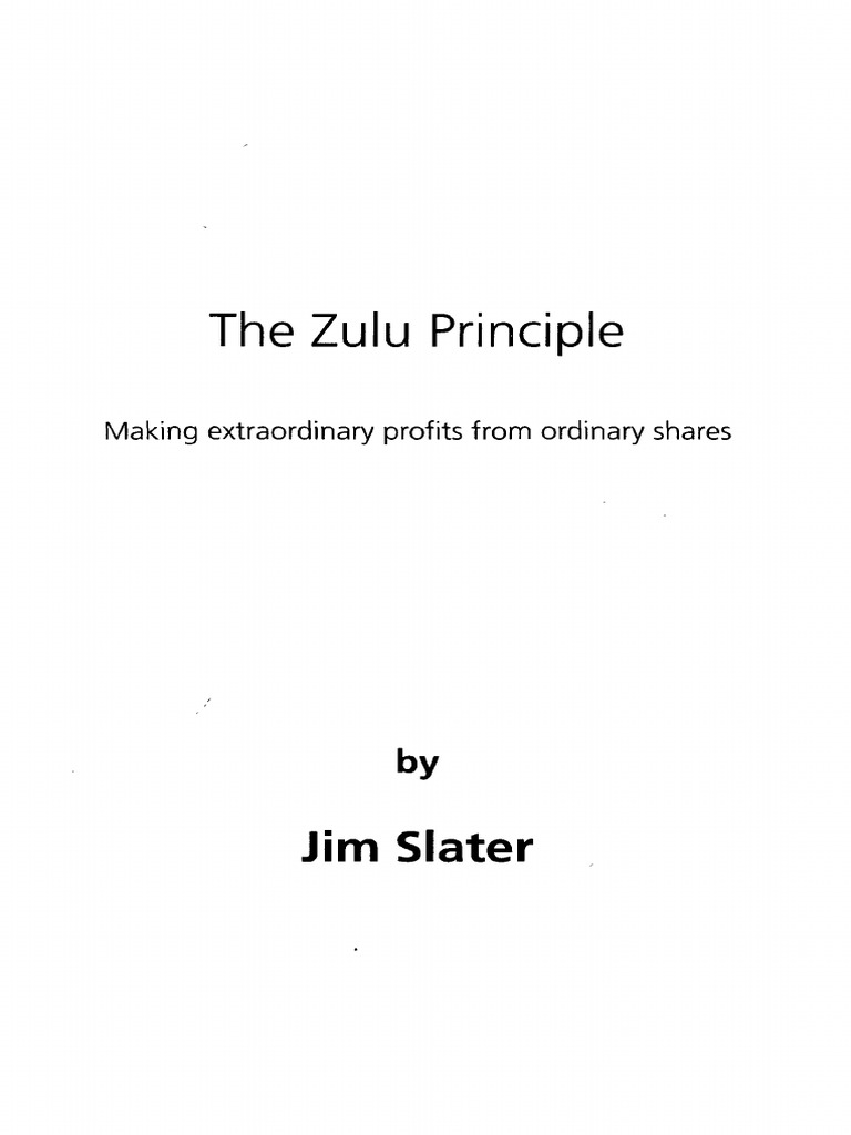 The Zulu Principle: Jim Slater | PDF