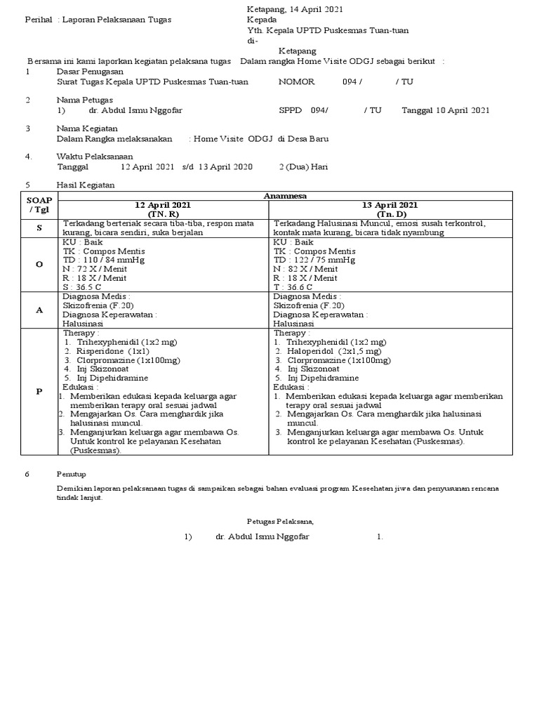 Laporan SPJ April 2021 | PDF
