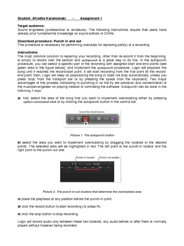 Autopunch Guide for Sound Engineers | PDF