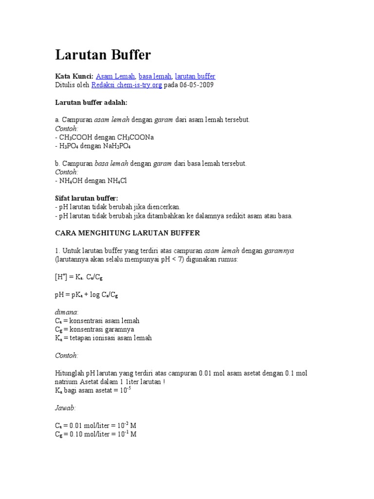 Larutan Buffer | PDF