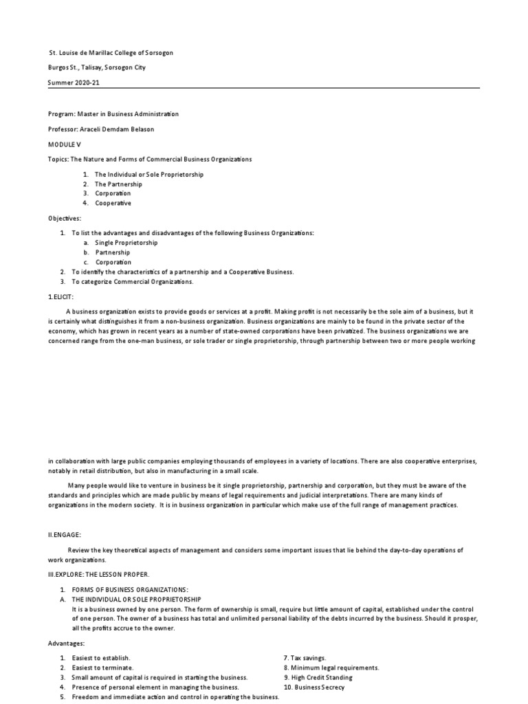 Principles and Theories of Business Management | PDF | Partnership ...