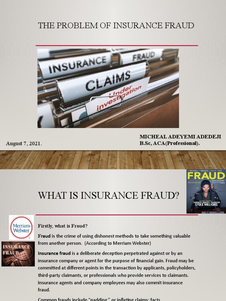 The Problem of Insurance Fraud | PDF | Insurance | Fraud