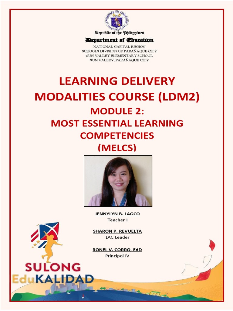 Learning Delivery Modalities Course (Ldm2) : Most Essential Learning Competencies (Melcs) | PDF ...