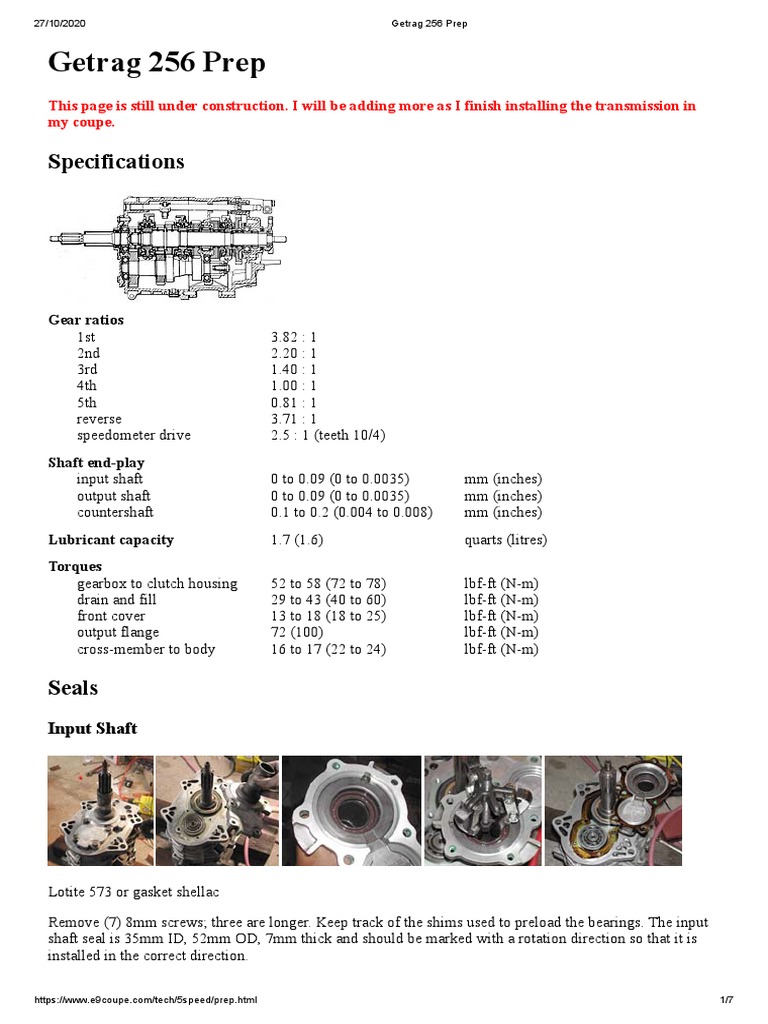 Getrag 256 Prep | Download Free PDF | Transmission (Mechanics) | Clutch