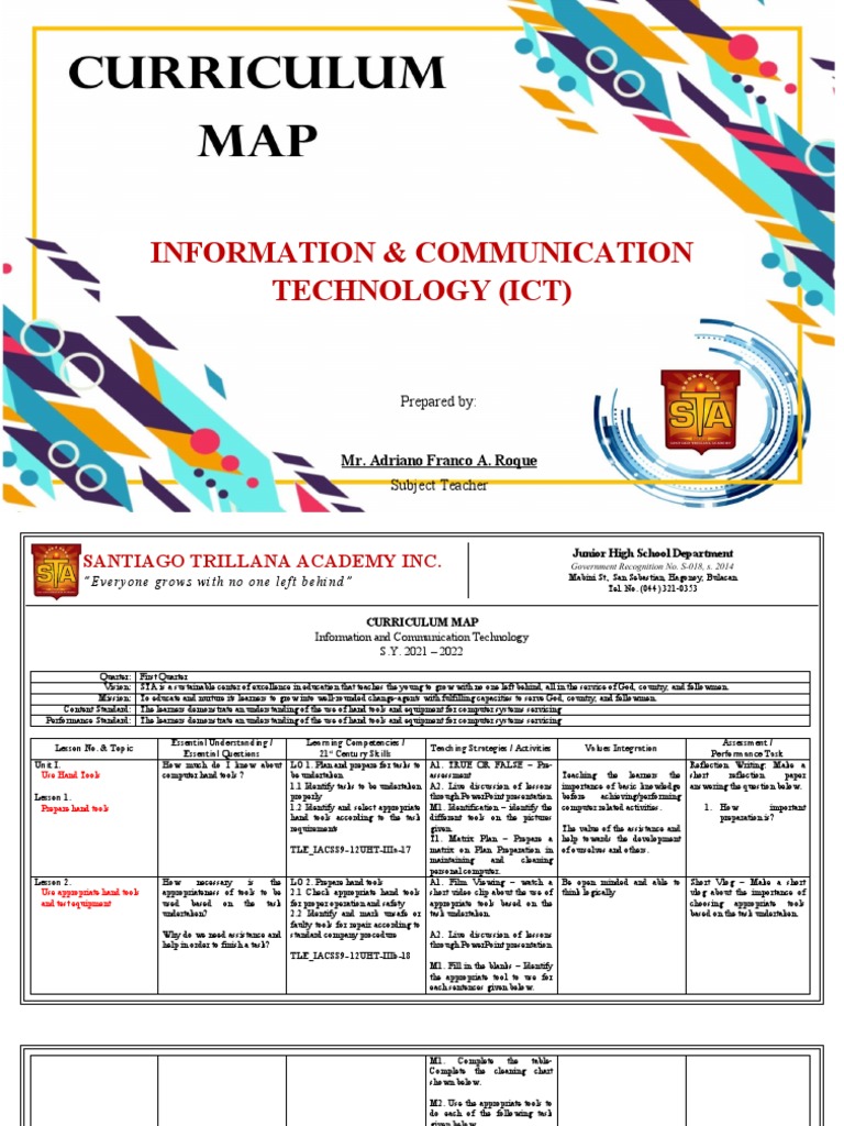 Information & Communication Technology (Ict) : Mr. Adriano Franco A ...