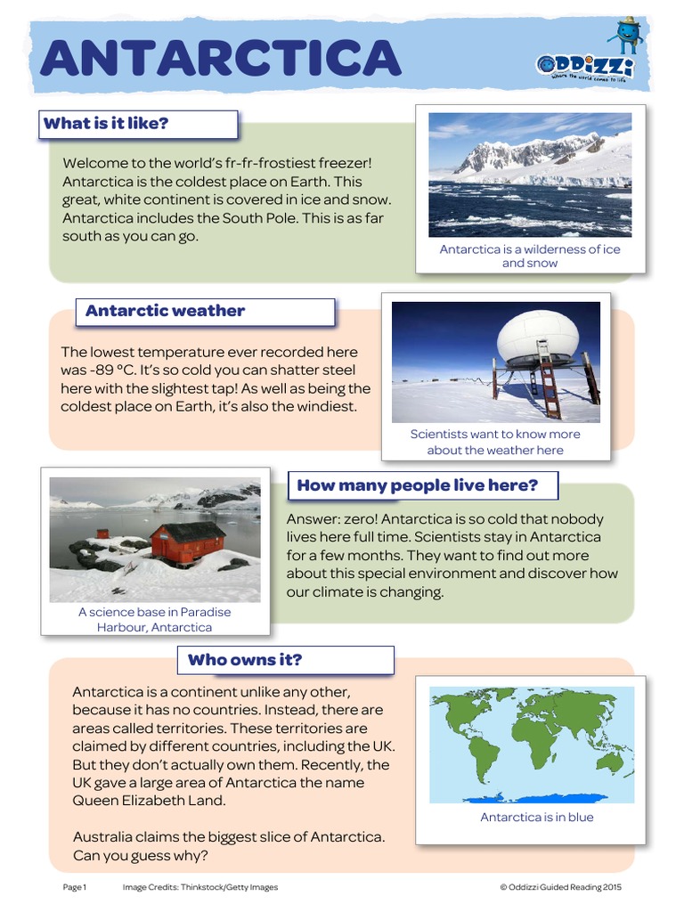 Ex Oddizzi Antarctica Year 2 LZ | PDF | Antarctica