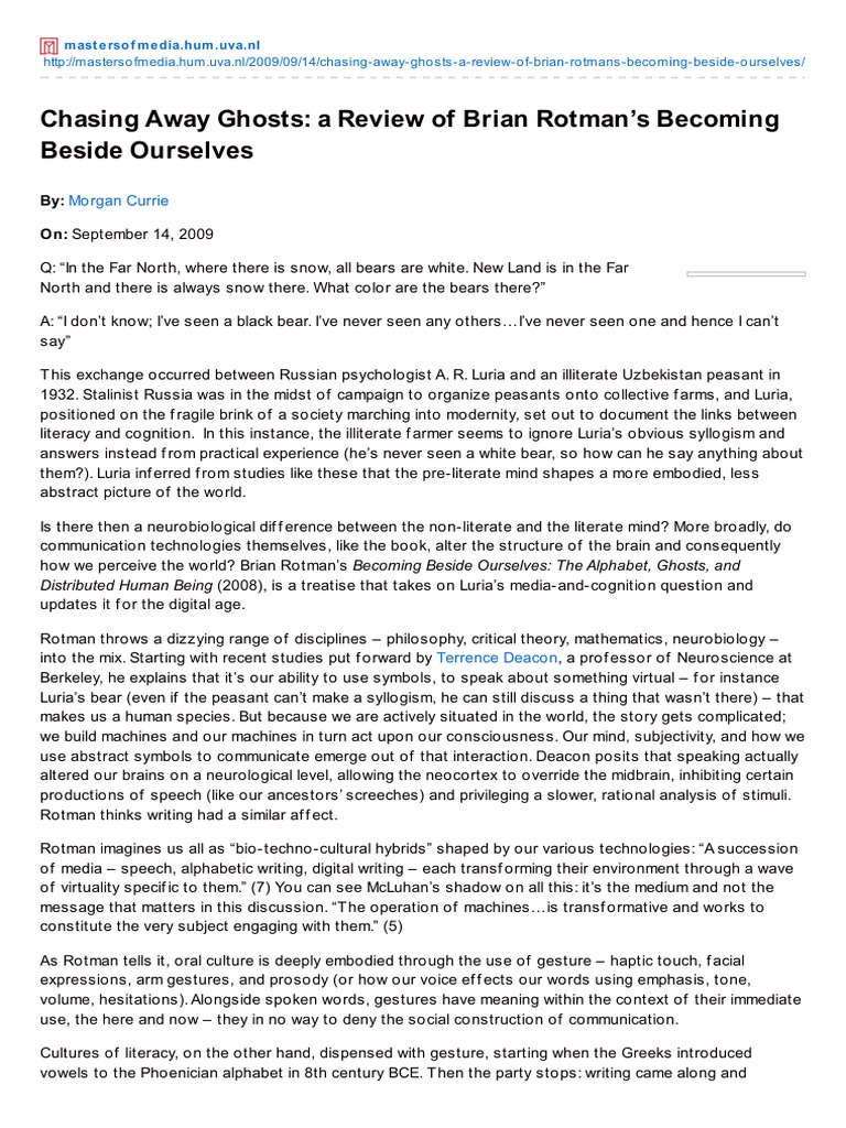 Chasing Away Ghosts: A Review of Brian Rotman's Becoming Beside ...