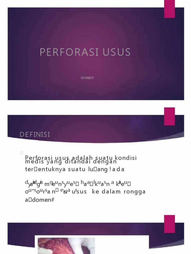 PDF Perforasi Usus | PDF