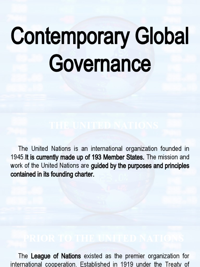 Contemporary Global Governance | PDF | United Nations | International ...