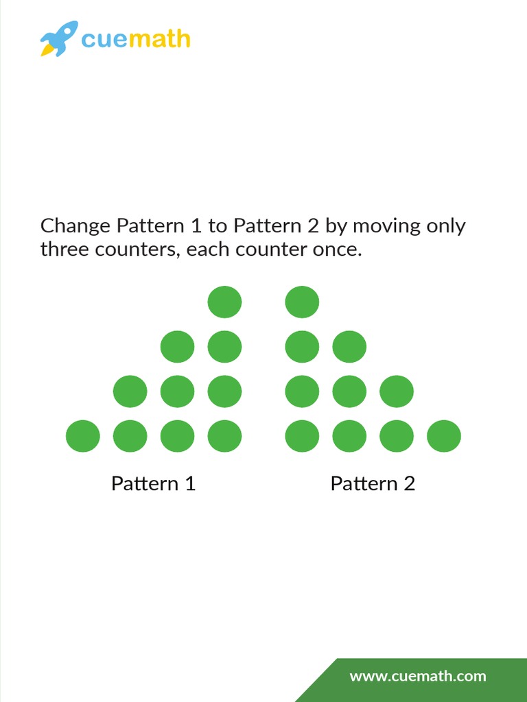 Change Pattern 1 To Pattern 2 by Moving Only Three Counters, Each ...