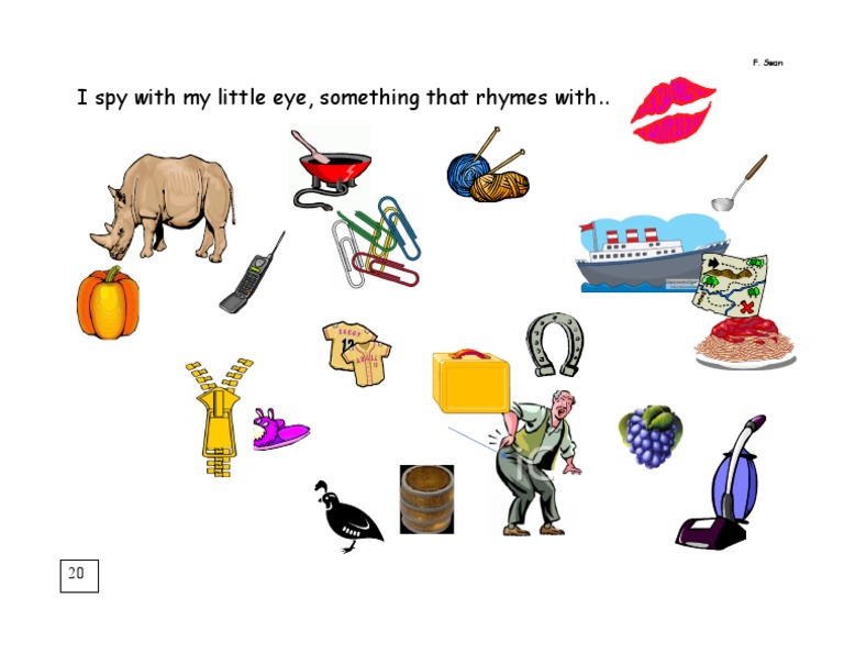 Rhyming Game for Kids: I Spy Fun | PDF