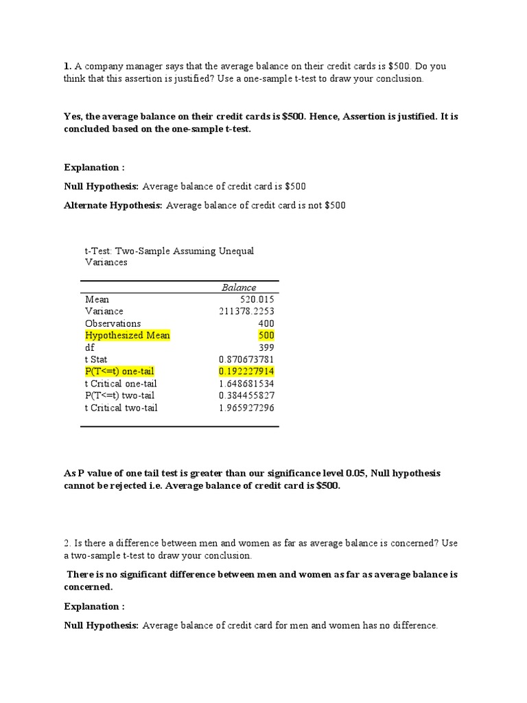 Assesment | PDF | Errors And Residuals | Analysis Of Variance