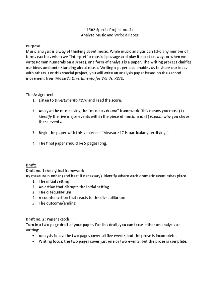Music Analysis Paper: Mozart K270 | PDF | Teaching Methods & Materials