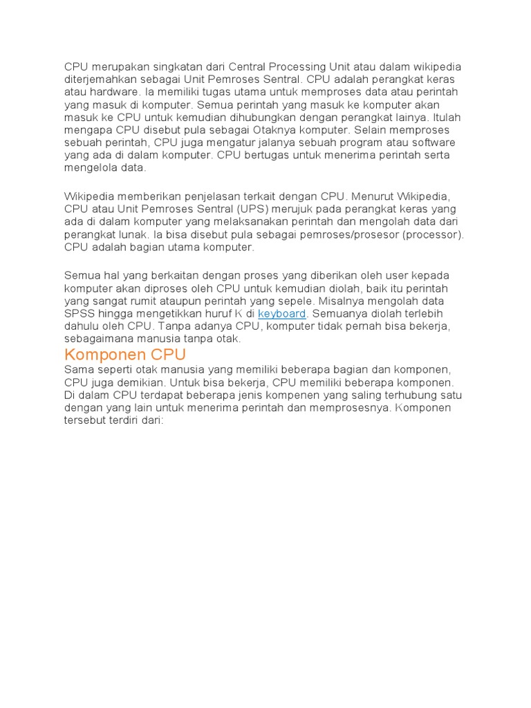 Komponen CPU: Keyboard | PDF