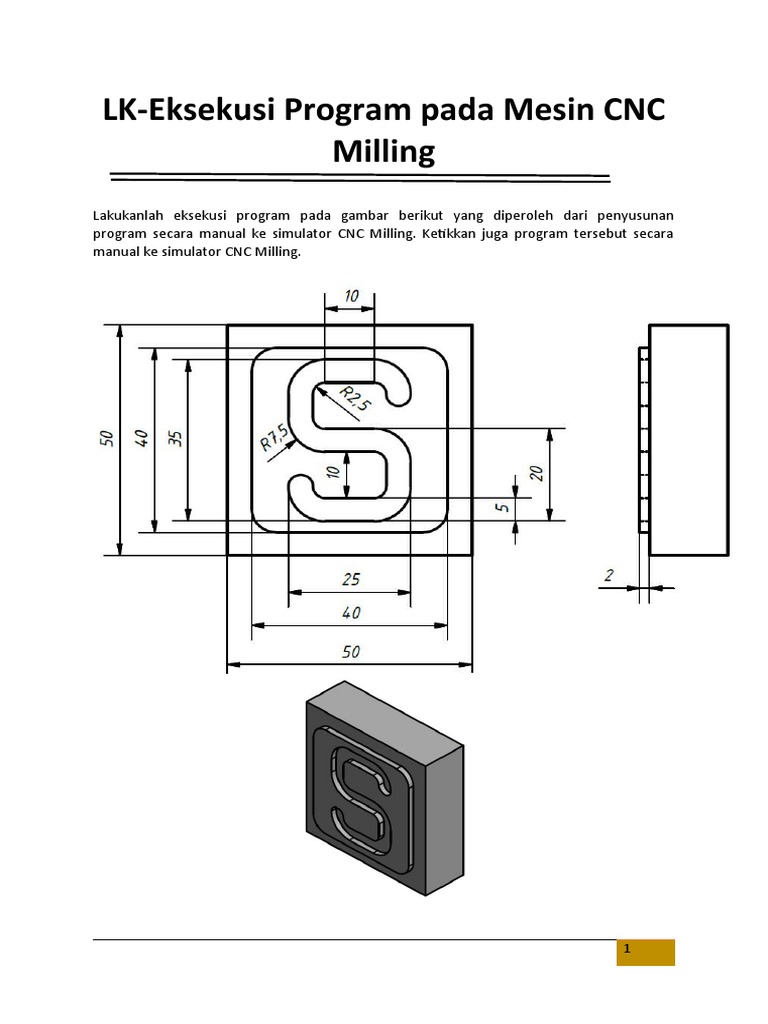 LK-Eksekusi Program NC-CNC Milling | PDF