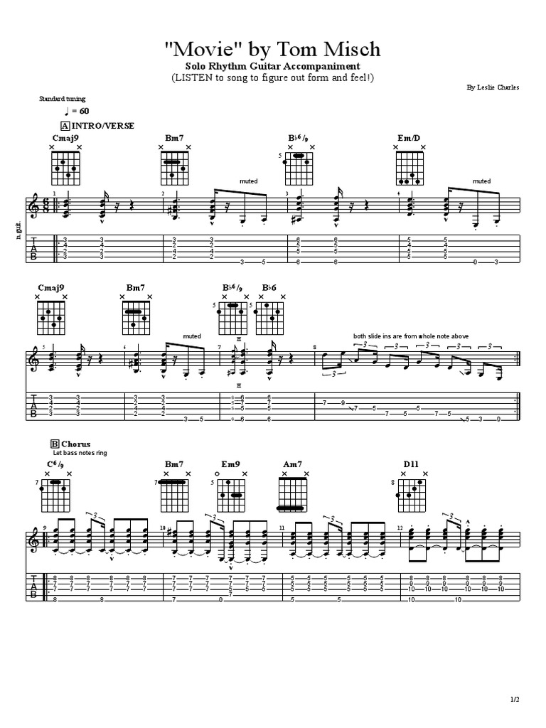 "Movie" by Tom Misch | PDF | Guitar Family Instruments | Musical ...