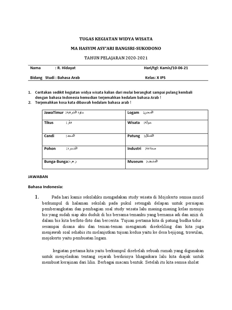 Bahasa Arab Rafly | PDF