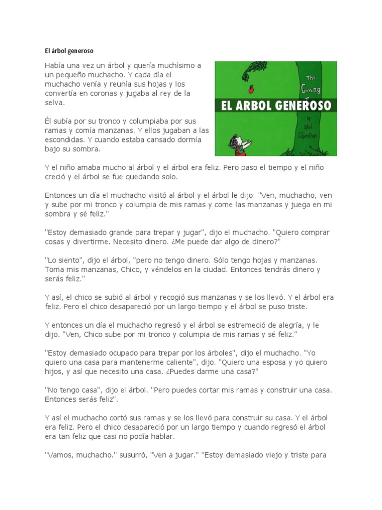 Cuento El Arbol Generoso | PDF