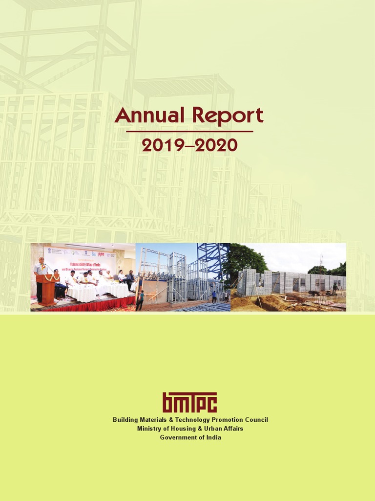 BMTPC Annual Report 19 20 English Read It | PDF