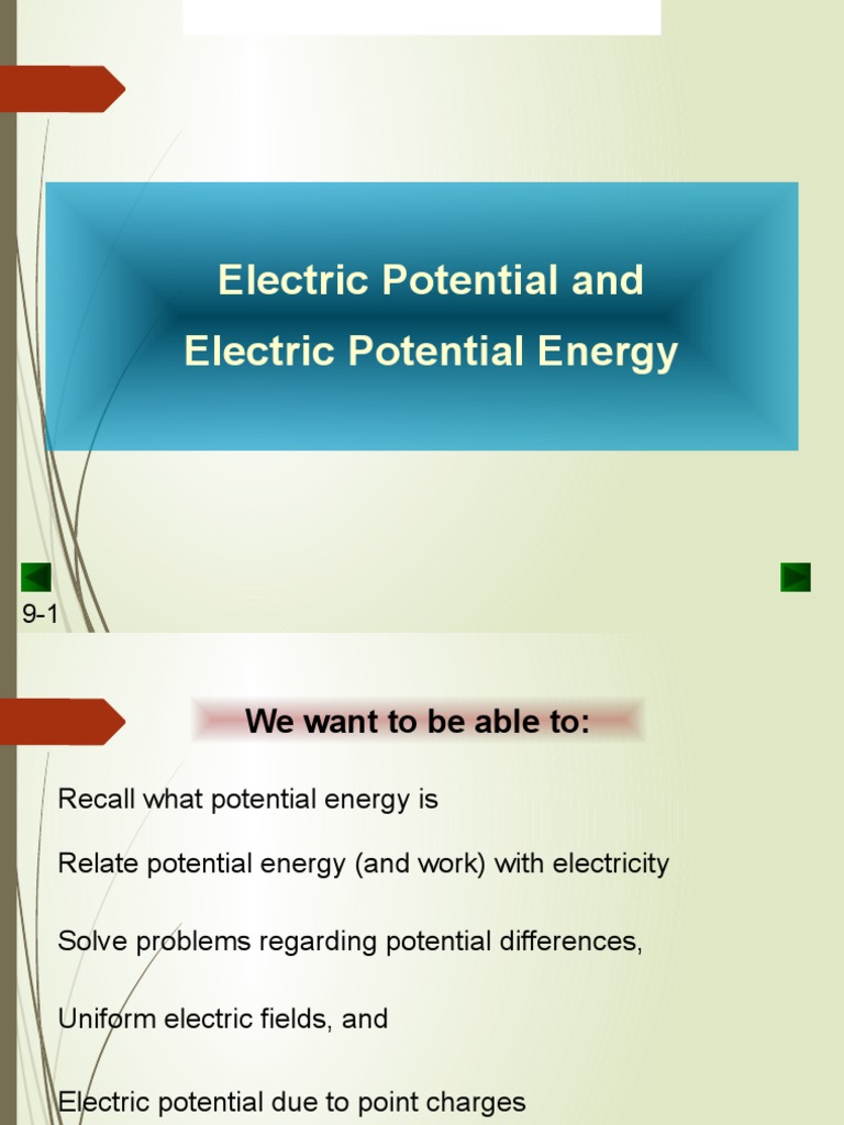 Electric Potential | PDF | Potential Energy | Voltage