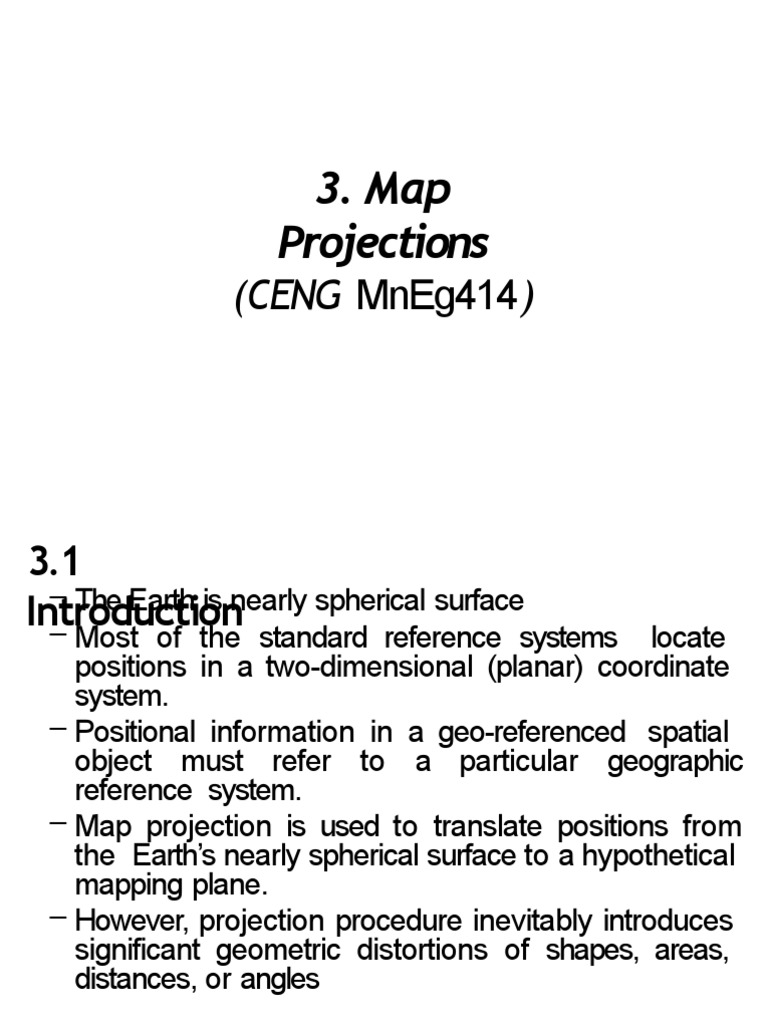 Map Projection Types and Distortions | PDF | Coordinate System ...