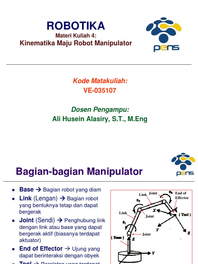 Pertemuan 4 - Kinematika Maju Robot Manipulator | PDF