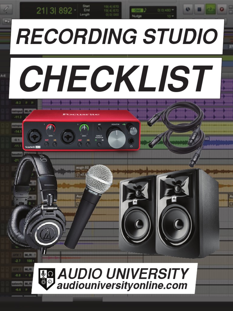Home Studio Essentials Checklist | PDF | Microphone | Headphones