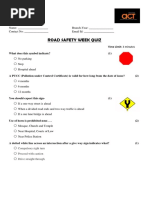 200 MCQs on Road Safety | PDF | Traffic | Intersection (Road)