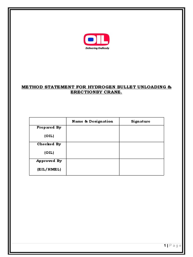 MS - Hydrogen Bullet Erection, Loading, Unloading | PDF | Crane ...
