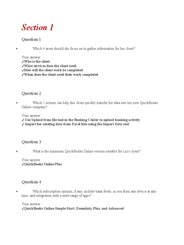 Providing Accurate Answers to Questions About QuickBooks Online ...