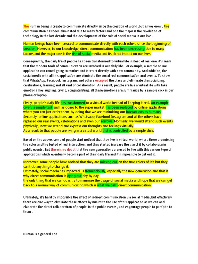 Why Is Direct Communication Dying Out and What Can Be Done About | PDF ...