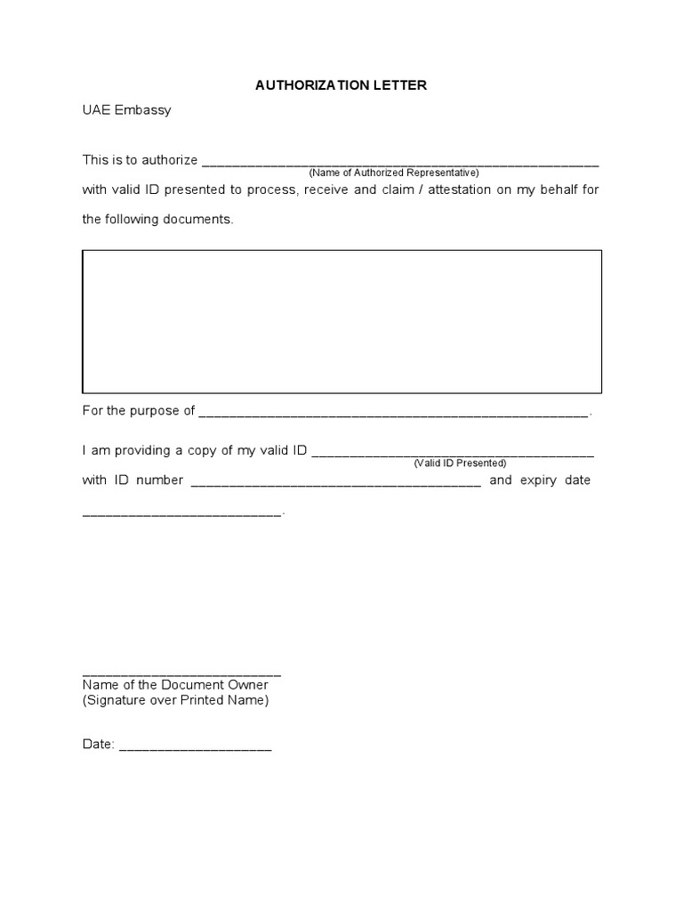 Authorization Letter | PDF