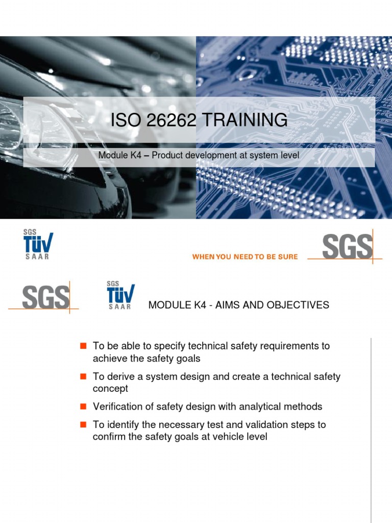 Iso 26262 Training: Module K4 - Product Development at System Level ...