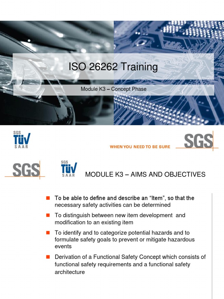 ISO 26262 Training: Module K3 - Concept Phase | PDF | Risk | Life Cycle ...