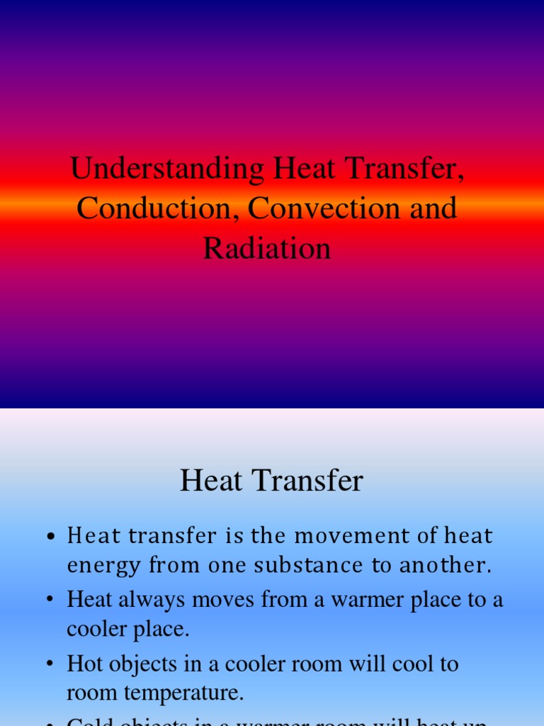 Understanding Heat Transfer, Conduction, Convection and Radiation | PDF ...