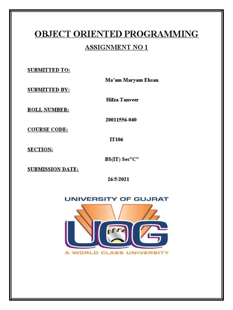 Object Oriented Programming: Assignment No 1 | PDF | Longitude | Latitude