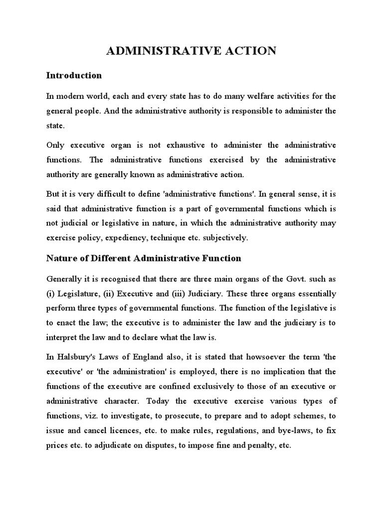 Administrative Action | PDF | Judicial Review | Judiciaries