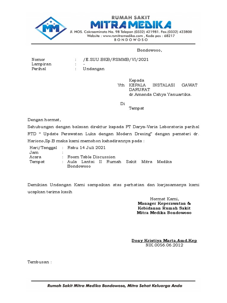 Surat Undangan BKB | PDF