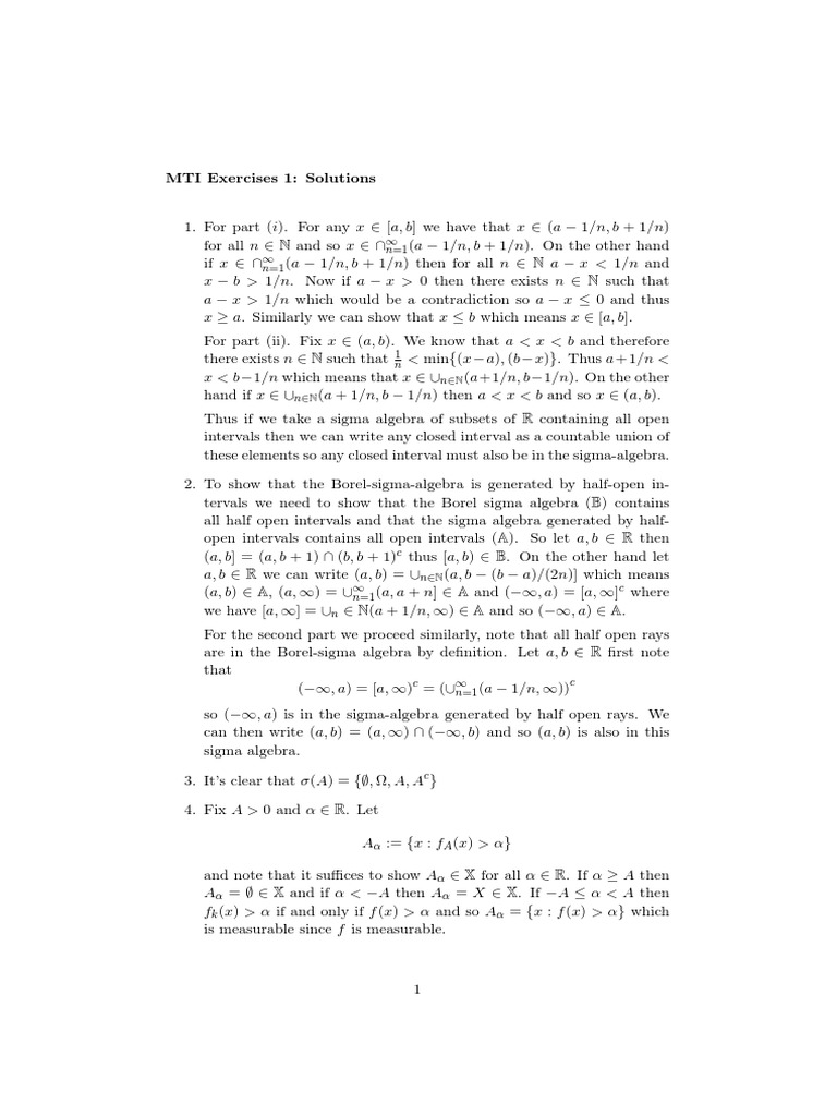MTI Sol1 | PDF | Algebra | Mathematical Logic