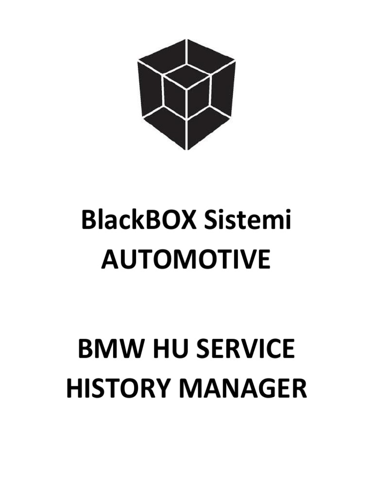 Blackbox Sistemi Automotive BMW Hu Service History Manager | PDF | Technology & Engineering