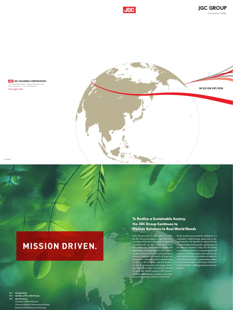 JGC Company Profile e | PDF | Infrastructure | Liquefied Natural Gas